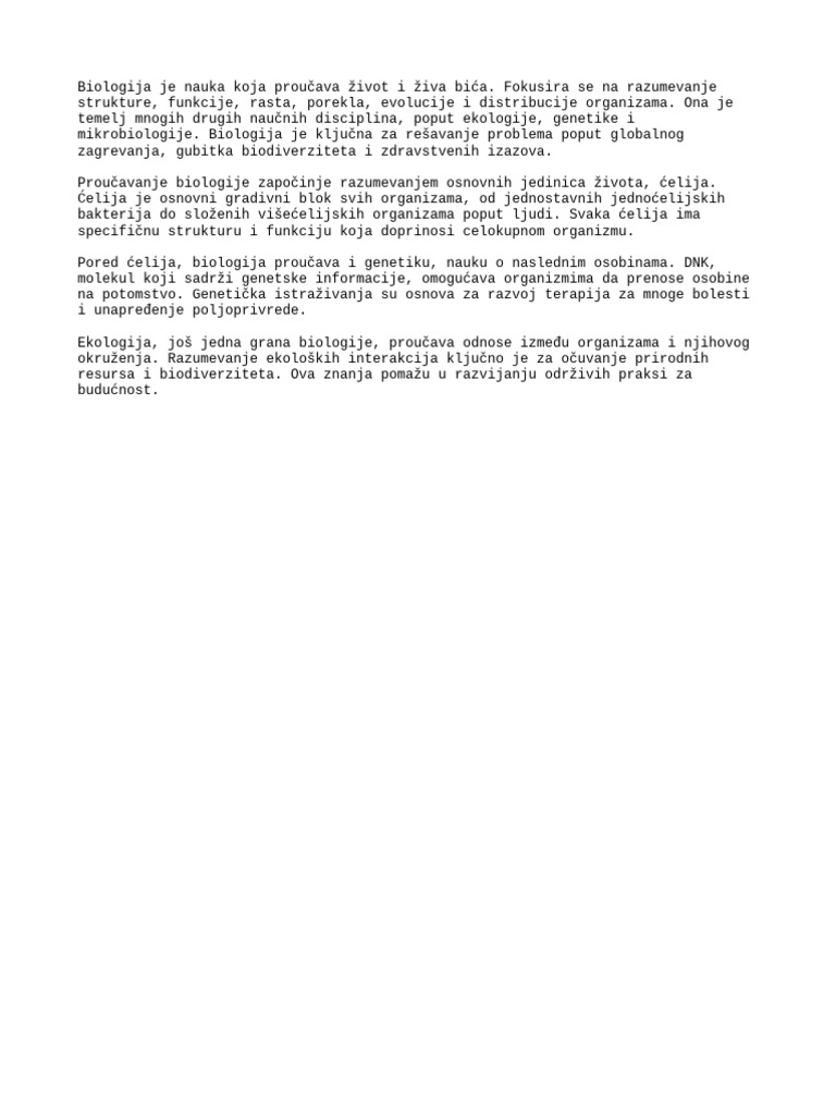 Biologija 4 | PDF