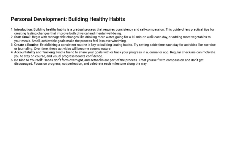 Personal Development | PDF