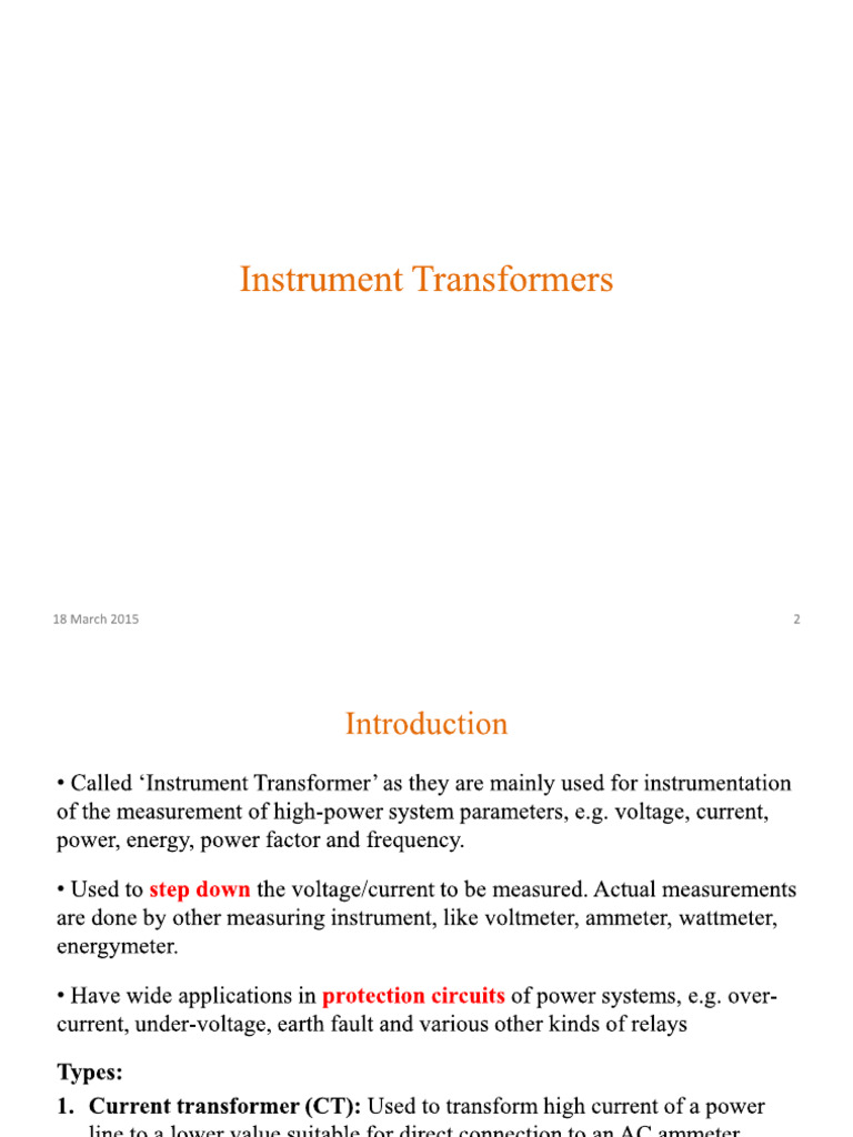 Instrument Transformer | PDF