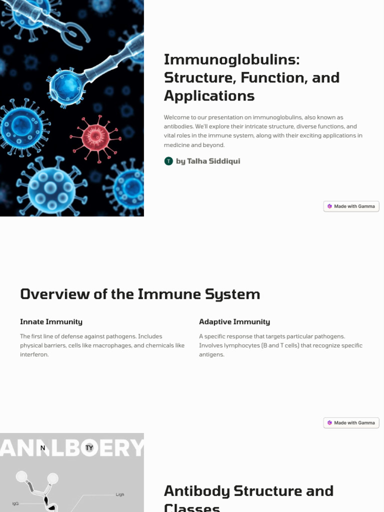 Immunoglobulins Structure Function and Applications | PDF | Antibody ...