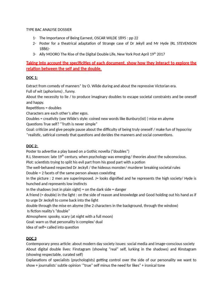synthèse de dossier TIOBE _elements de correction | PDF | Strange Case Of Dr Jekyll And Mr Hyde