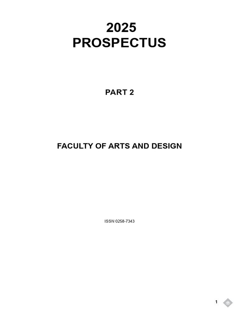 Arts and Design - Prospectus - 2025 | PDF | University And College ...