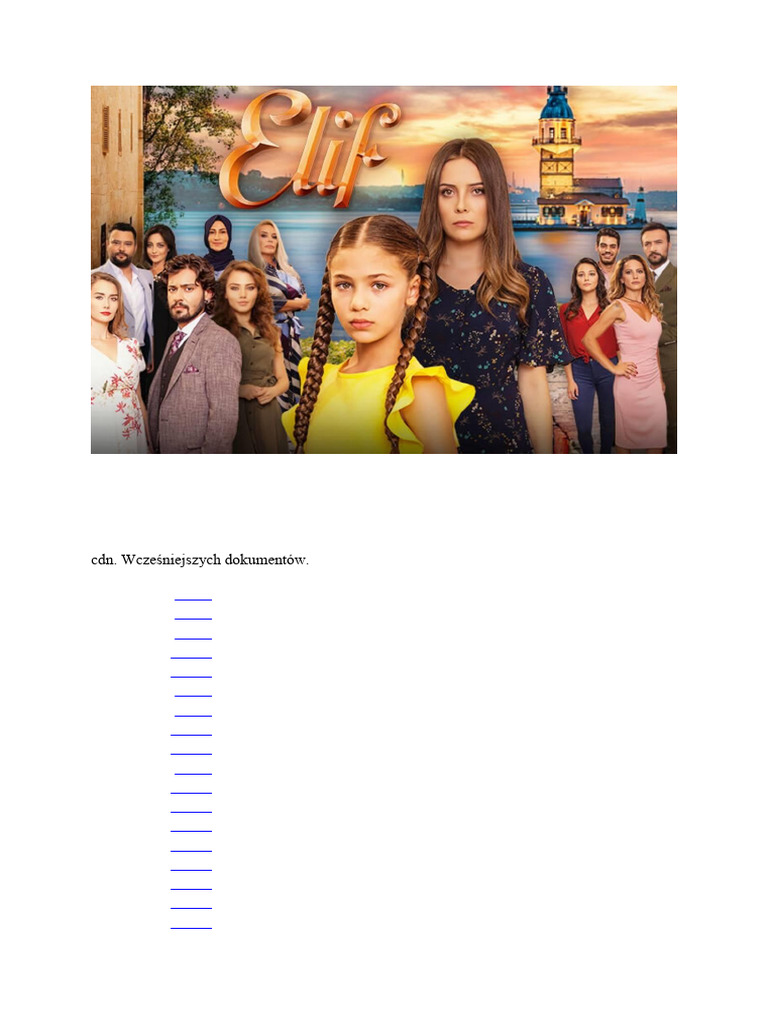 Elif (Elif) Turcja Polish Fans, Lektor, Cz. VI. Odcinki Od 981 Do 1180 ...