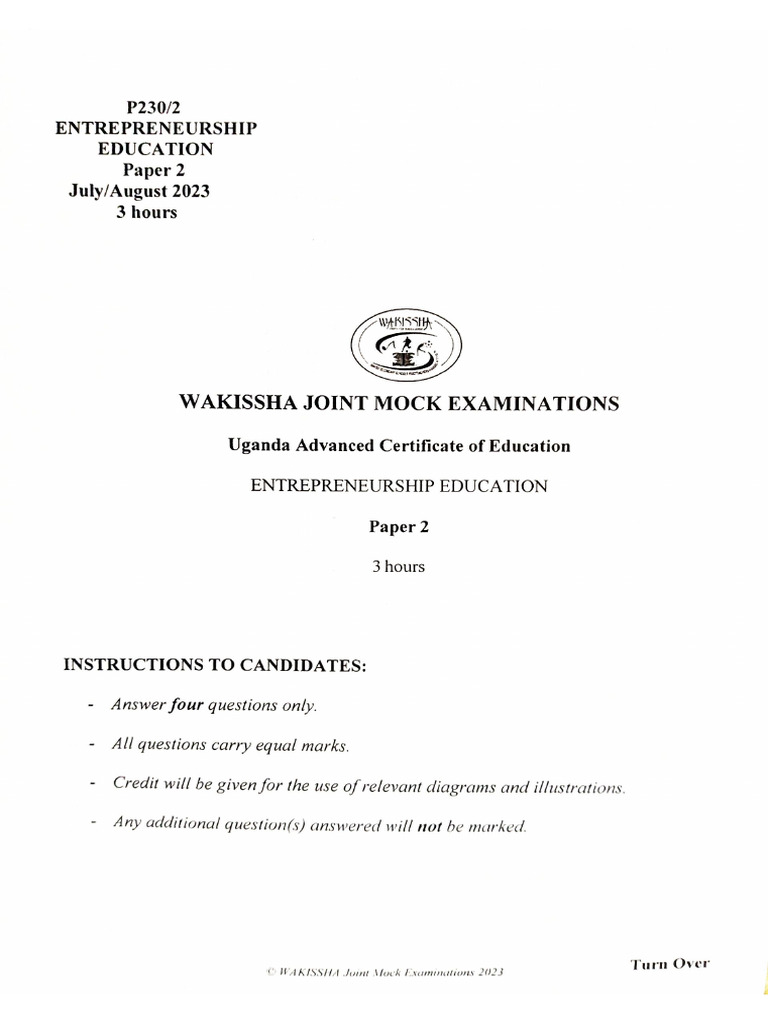 Wakissha Uace Ent 2 2023 | PDF