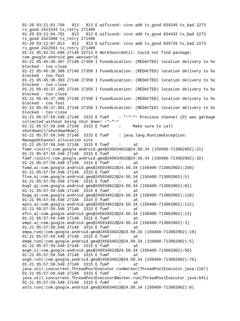Log | PDF | Computer Programming | Operating System Technology