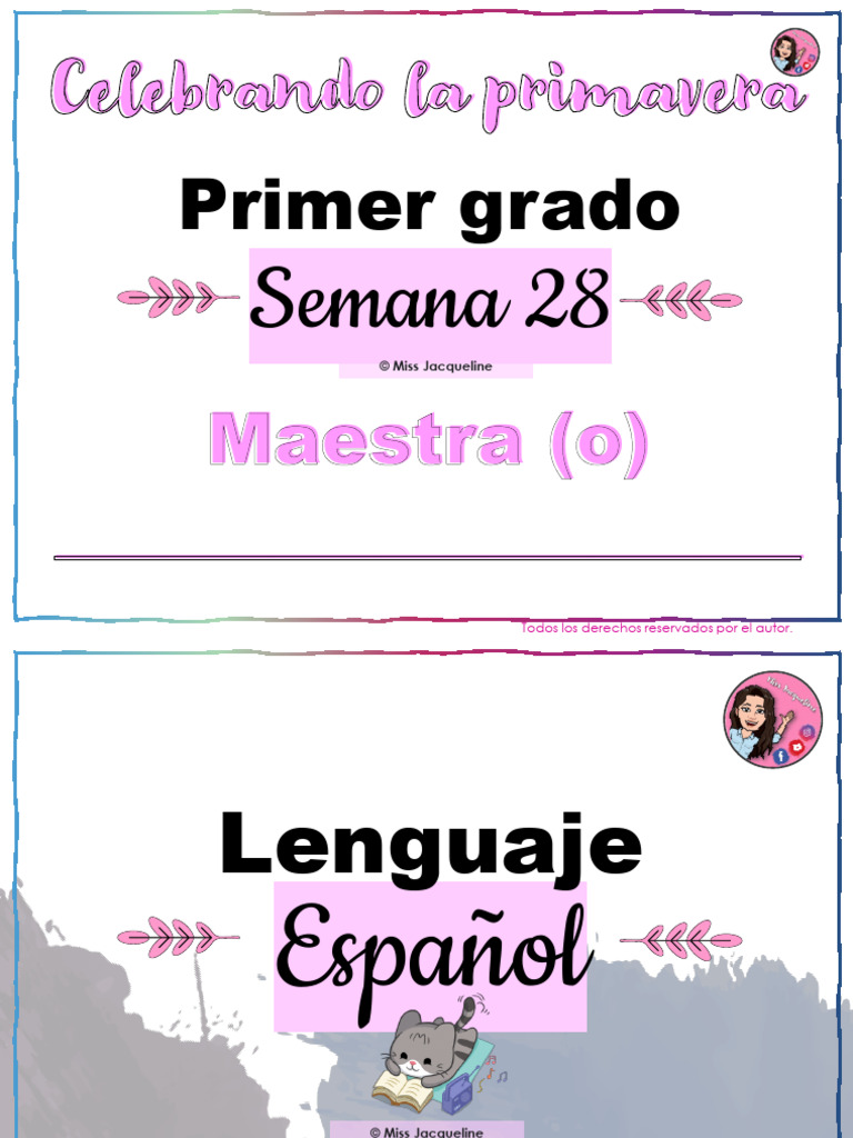 1° S28 Español Lenguaje Primavera - 230607 - 095440 | PDF