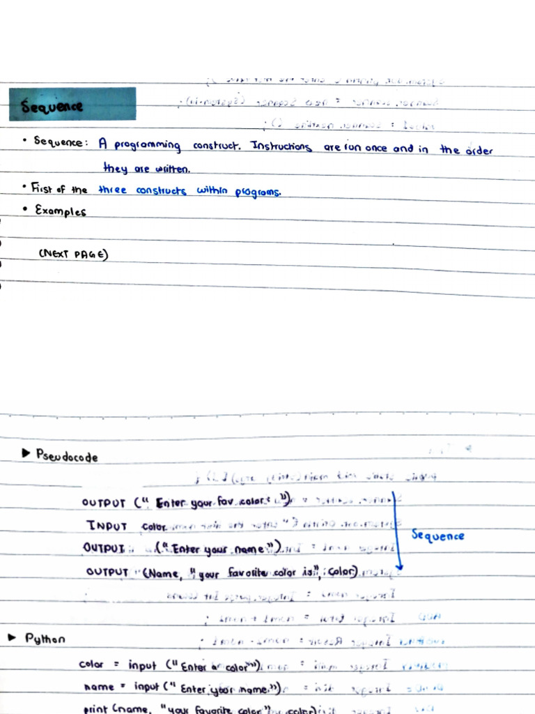 Unit 8.5 - Sequence - Chapter 8 - Programming | PDF