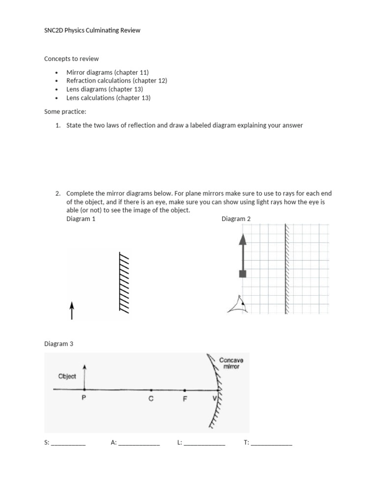 SNC2D Physics Culminating Review Extra Practice | PDF