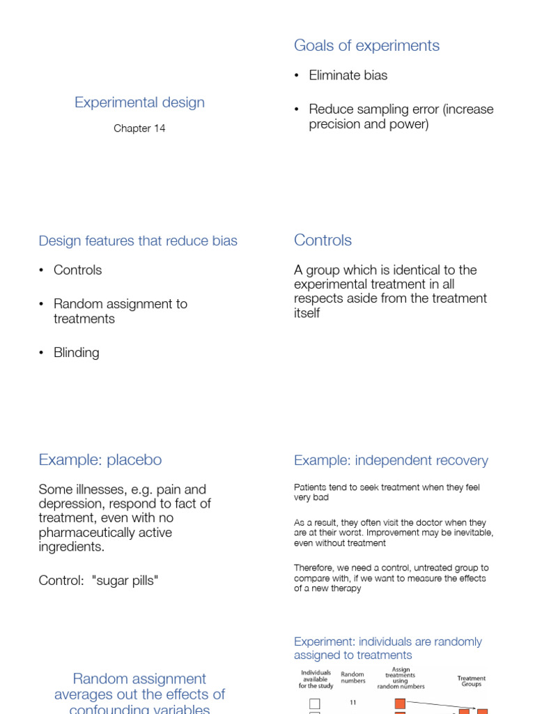 14. Experimental design | PDF | Experiment | Sampling (Statistics)