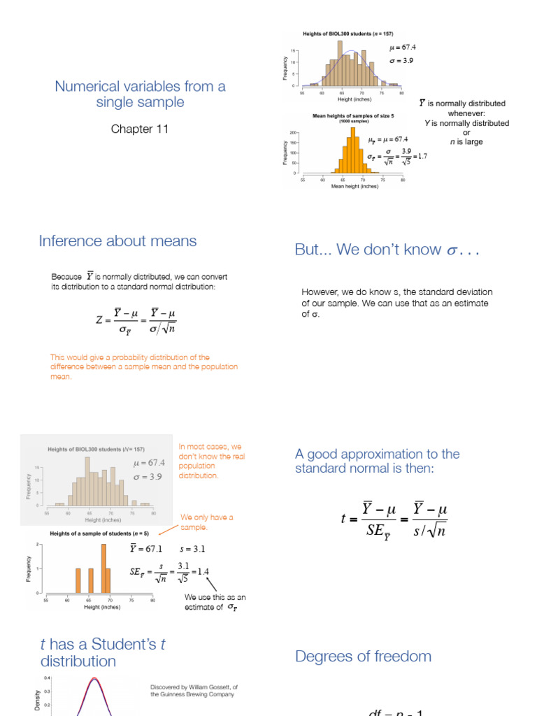 One Sample Inference | PDF | Student's T Test | Normal Distribution