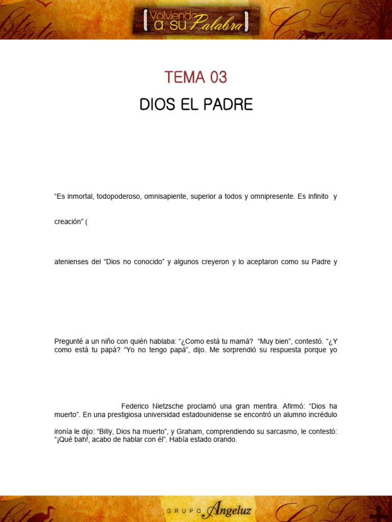 Dios El Padre | PDF | Dios el padre | espíritu Santo