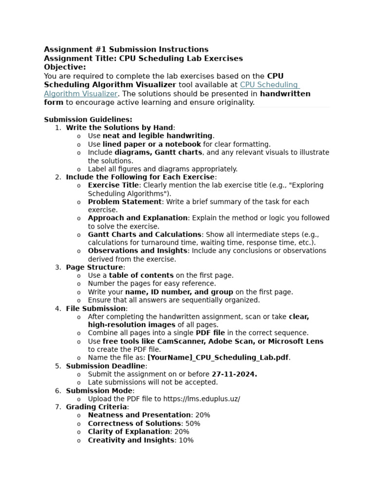 Assignment Instructions | PDF