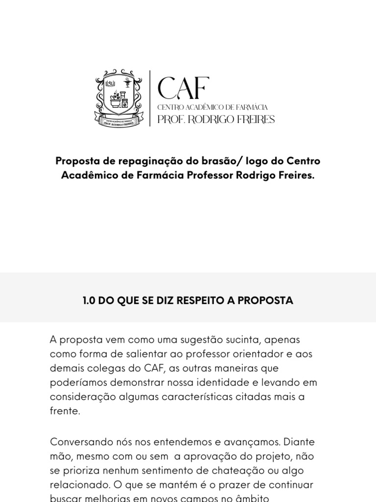 Proposta de Novo Logo para CAF | PDF