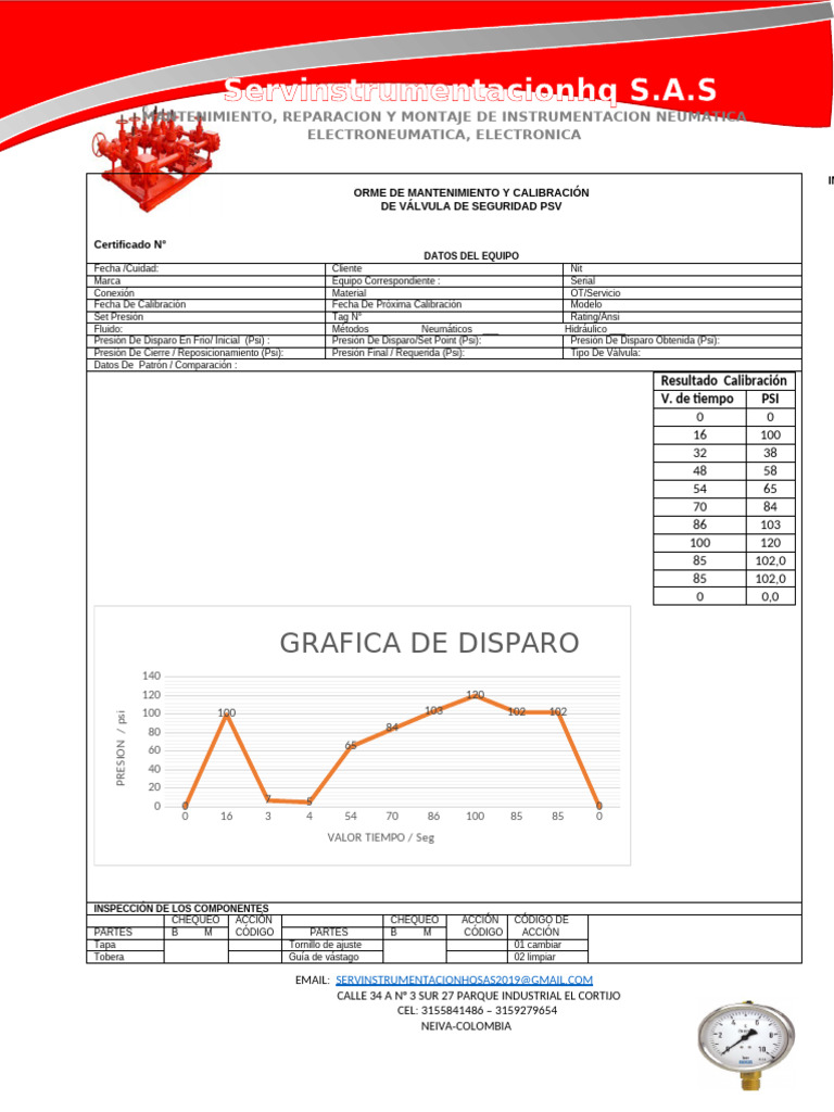 Valvula PSV | PDF | Calibración