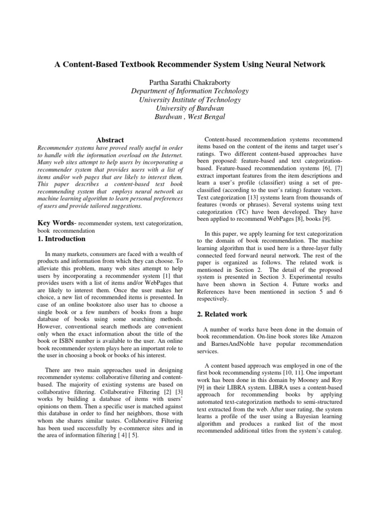 1stpaper NanlConf Textbook Rec Om Mender | PDF | Applied Mathematics | Cognitive Science