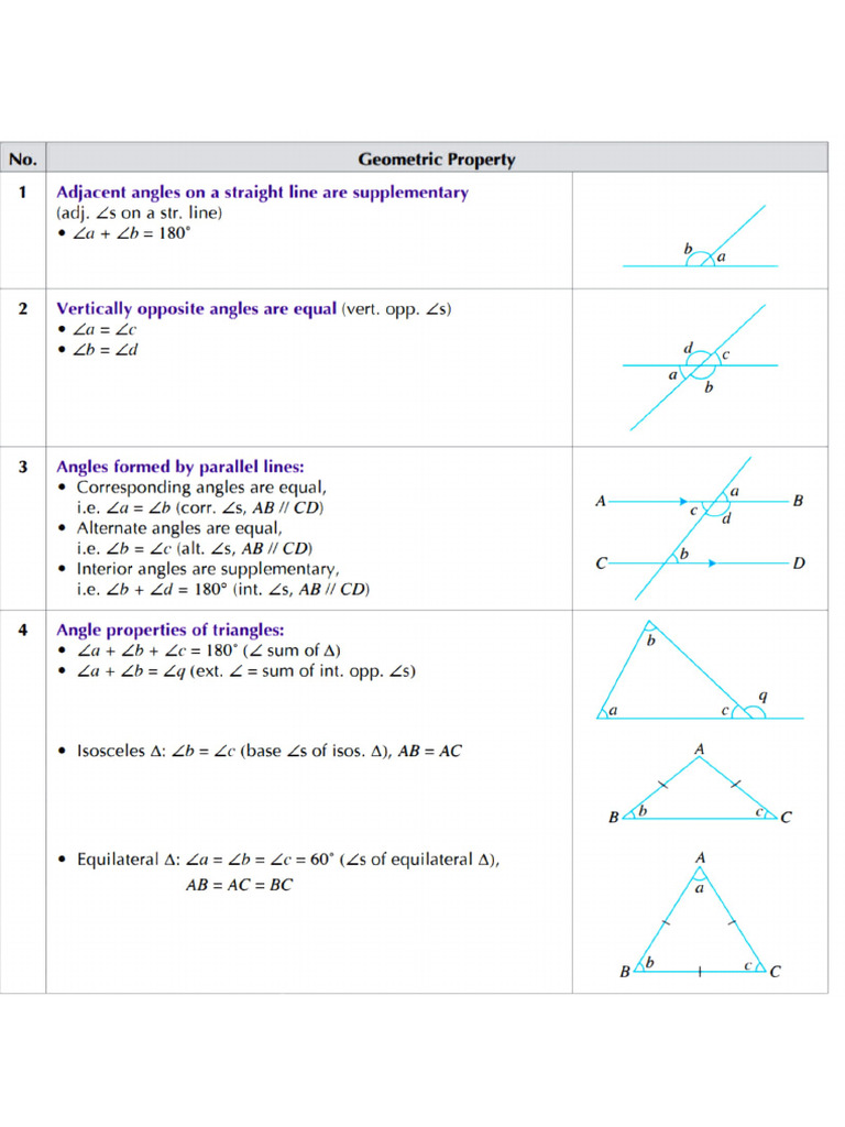 Angles Shapes Properties With Similarity | PDF | Perpendicular | Triangle