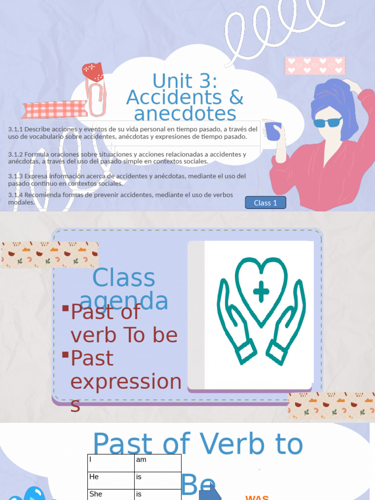 Class 1 - Past of Verb To Be | PDF | Semantic Units | Language Families