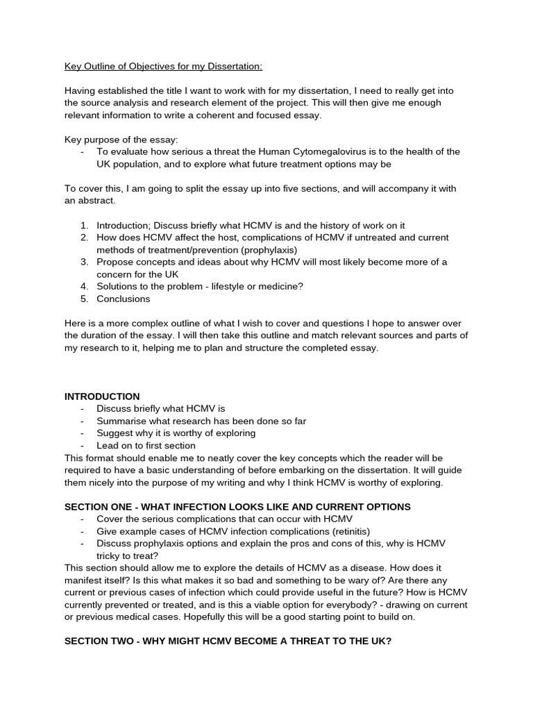 21. EPQ - Key aims and objective of my dissertation page | PDF | Essays ...