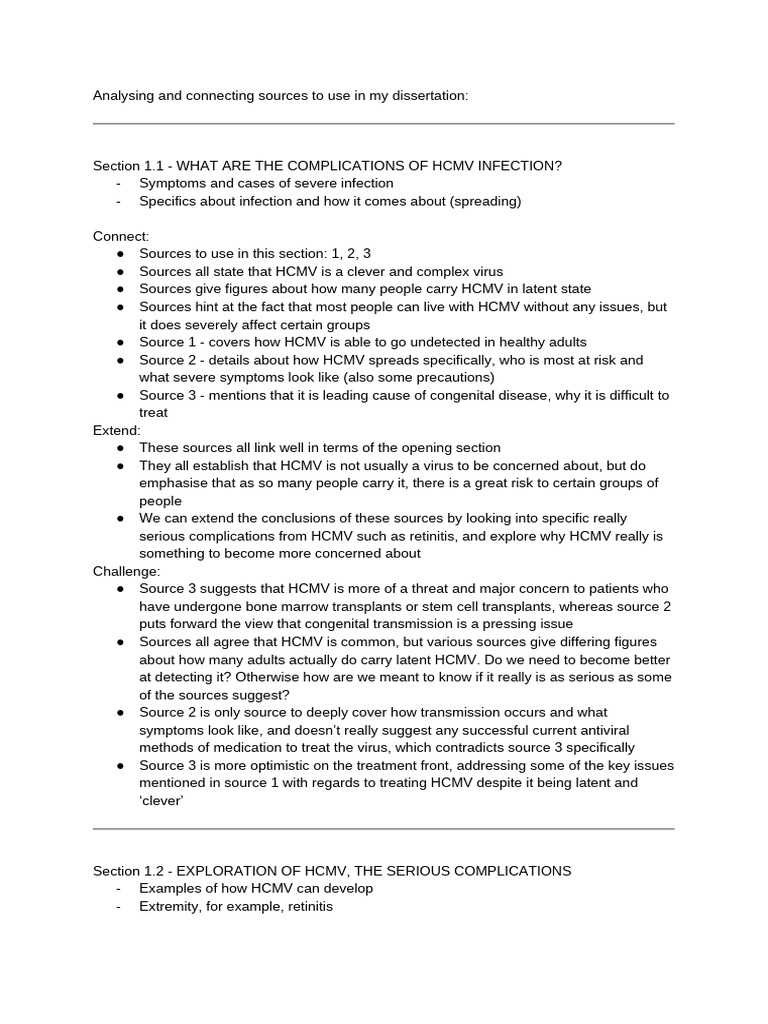 EPQ - Linking, Connecting and Analysing Sources | PDF | Cancer | Infection