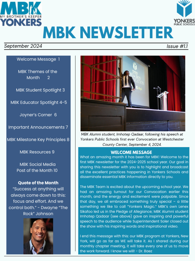 MBK Newsletter September 2024 | PDF | Mentorship