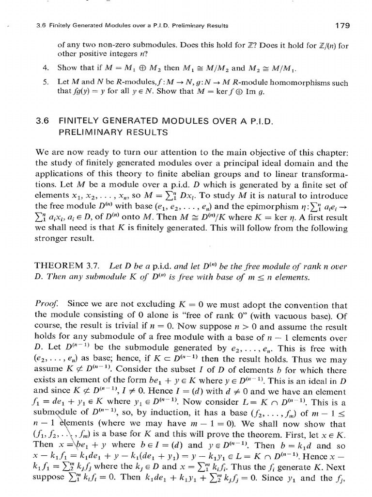 Modules Over PID | PDF