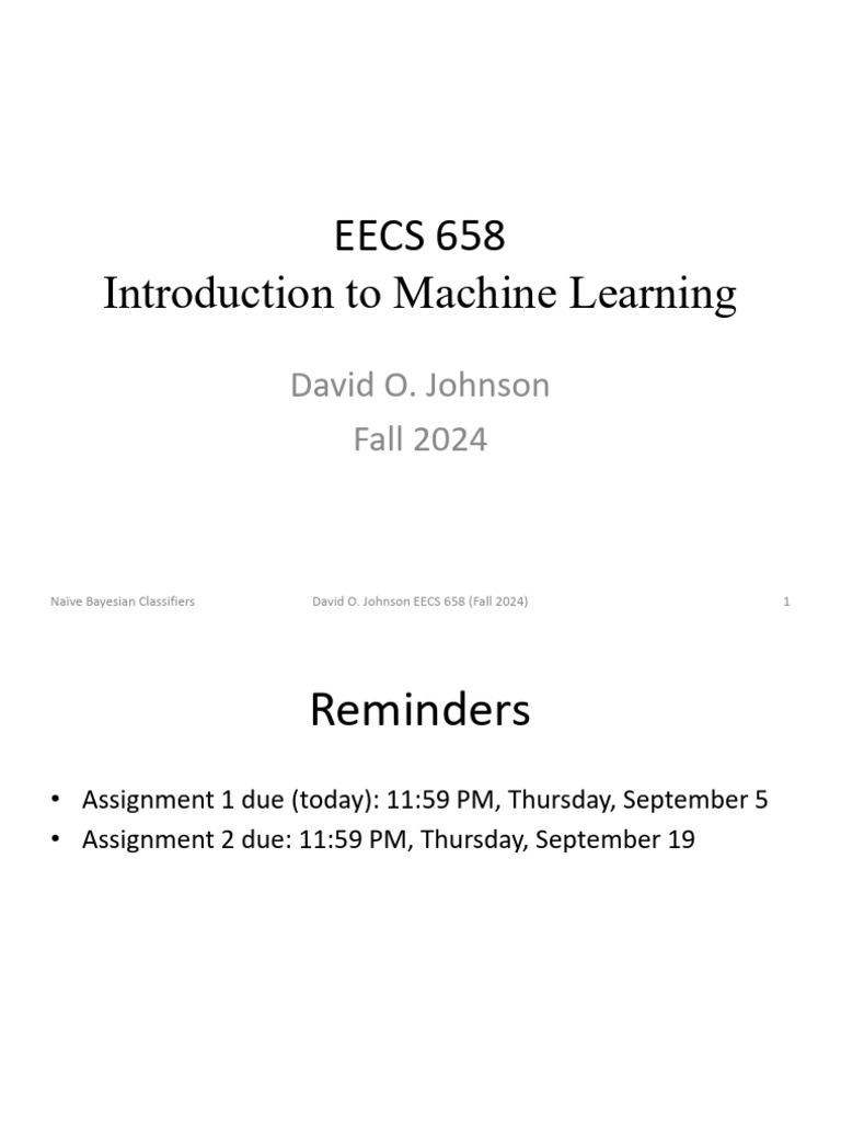 3 - (9-5) Naïve Bayesian Classifiers | PDF | Bayesian Inference | Statistical Classification