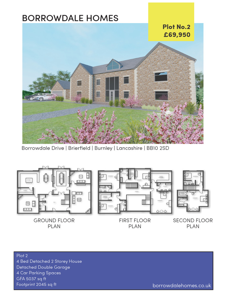 Borrowdale Homes Plot 2 House Type 3 Option 1 | PDF | Bedroom | Garage ...