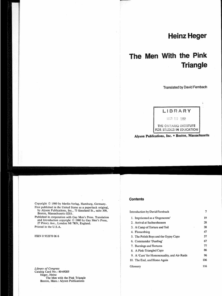 The Men With The Pink Triangle | PDF