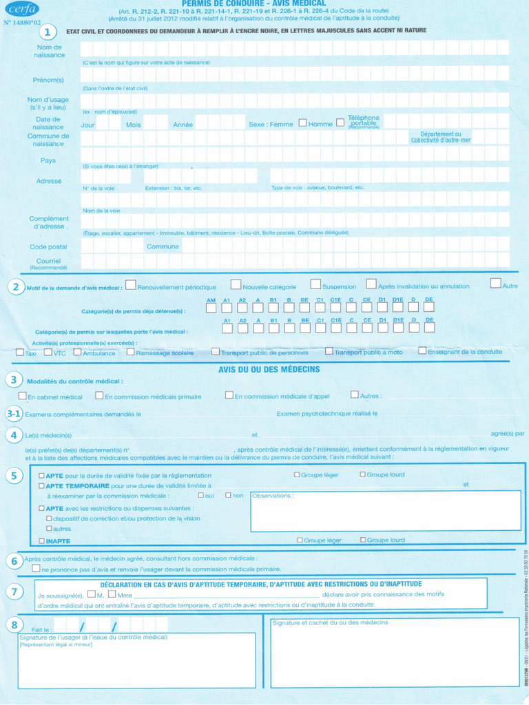 Cerfa Permis | PDF