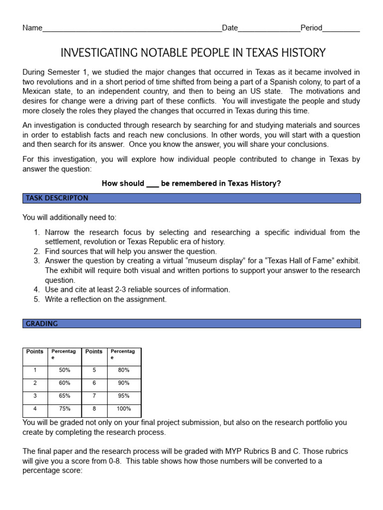 History RPA | PDF | Texas Revolution | Mexican Texas