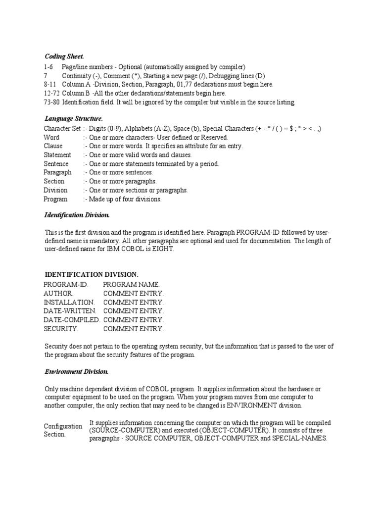 Mainframes Refresher Pdf Subroutine Array Data Structure