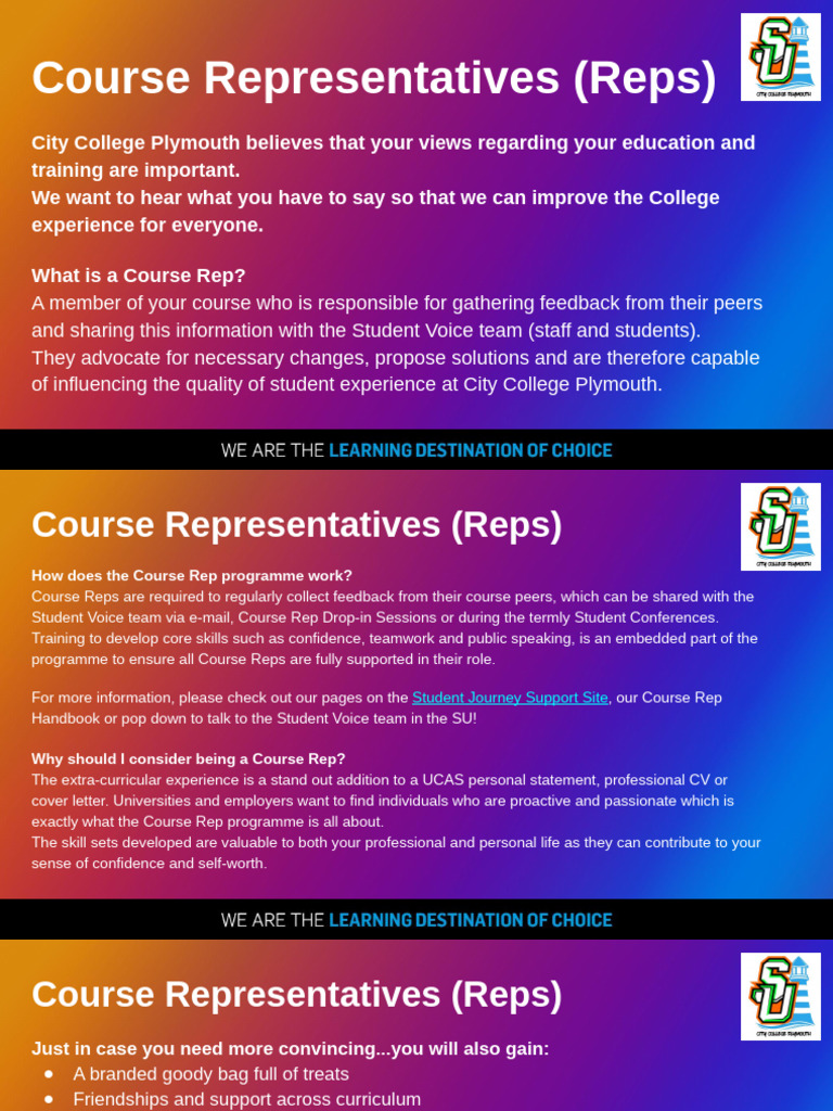 Course Reps - Student Presentation | PDF