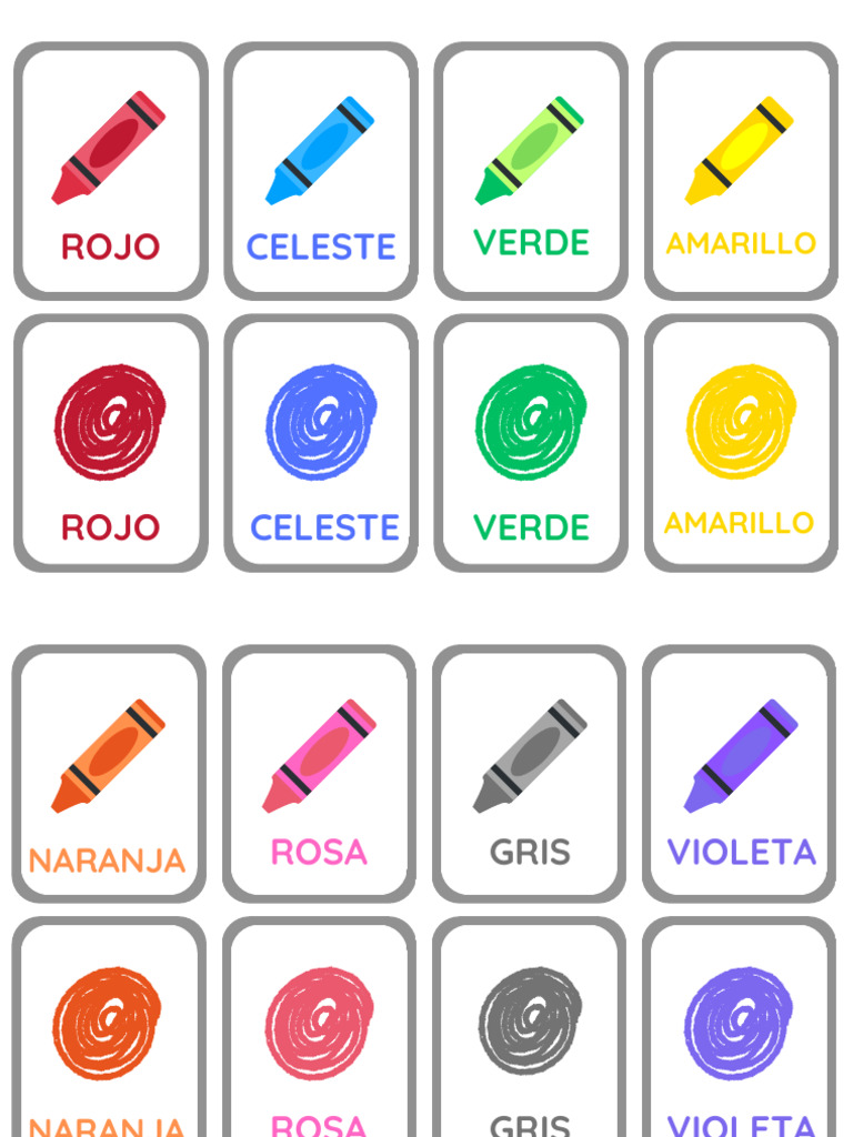 Tarjetas Colores | PDF