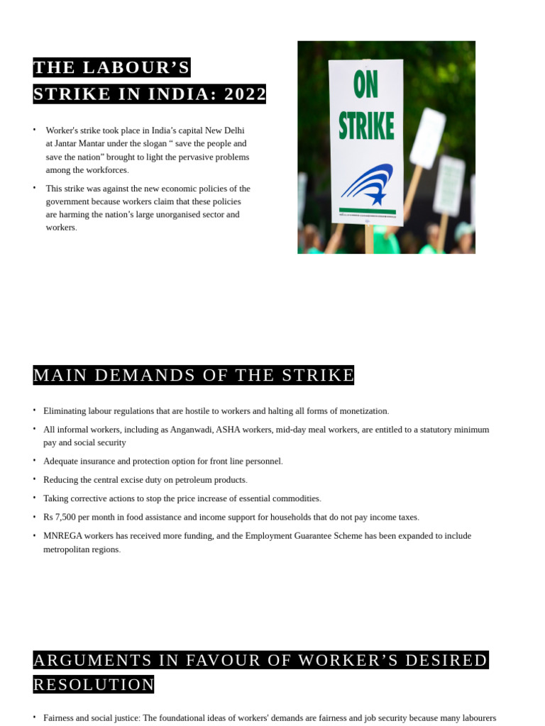 The Labour’s Strike in India | PDF | Employment | Strike Action