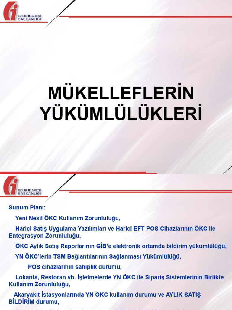 OKC Kullanan Mukelleflerin Sorumluluklari | PDF