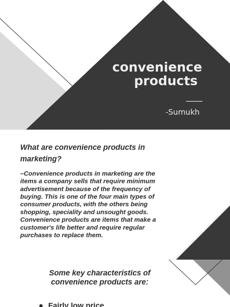 Understanding Convenience Products | PDF