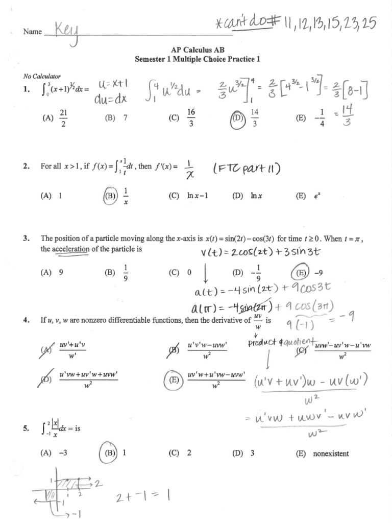 Practice Exam #1 Solutions | PDF