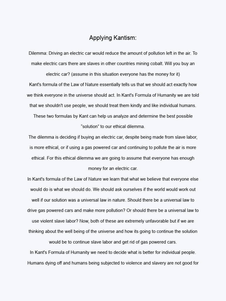 Applying Kantism, Roberts | PDF