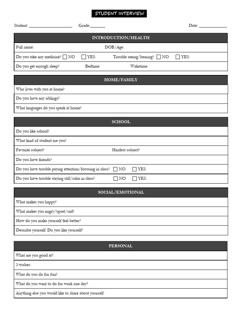Student Interview | PDF