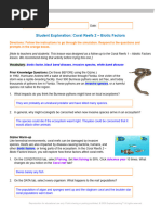 WK 4 Coral Reefs 2 - Biotic Factors Student Exploration Gizmo Lab | PDF ...