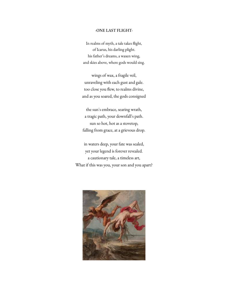 icarus stanza poem | PDF