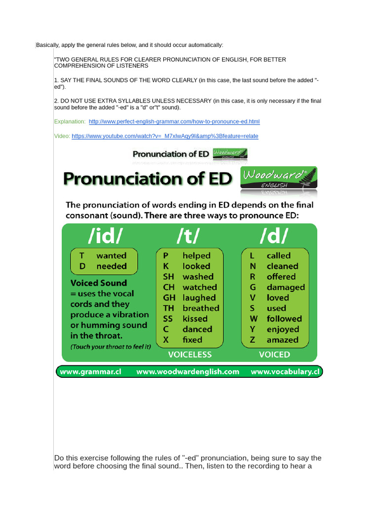 -Ed Pronunciation (1) | PDF | English Language | Language Families