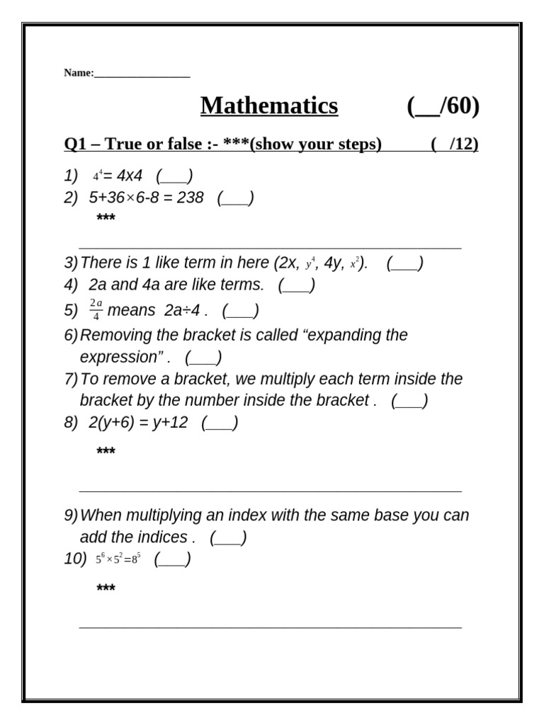G10 Math (A) | PDF | Mathematics