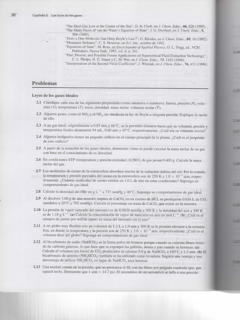 Ejercicios Comp Gases | PDF | Gases | Buceo bajo el agua