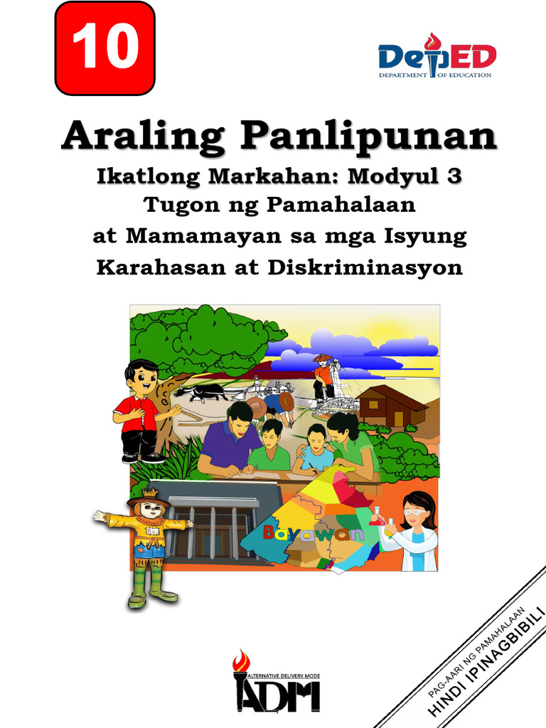 AP10 Q3 M3 Tugon NG Pamahalaan at Mamamayan Sa Mga Isyung Karahasan at Diskriminasyon Week 5 6 | PDF