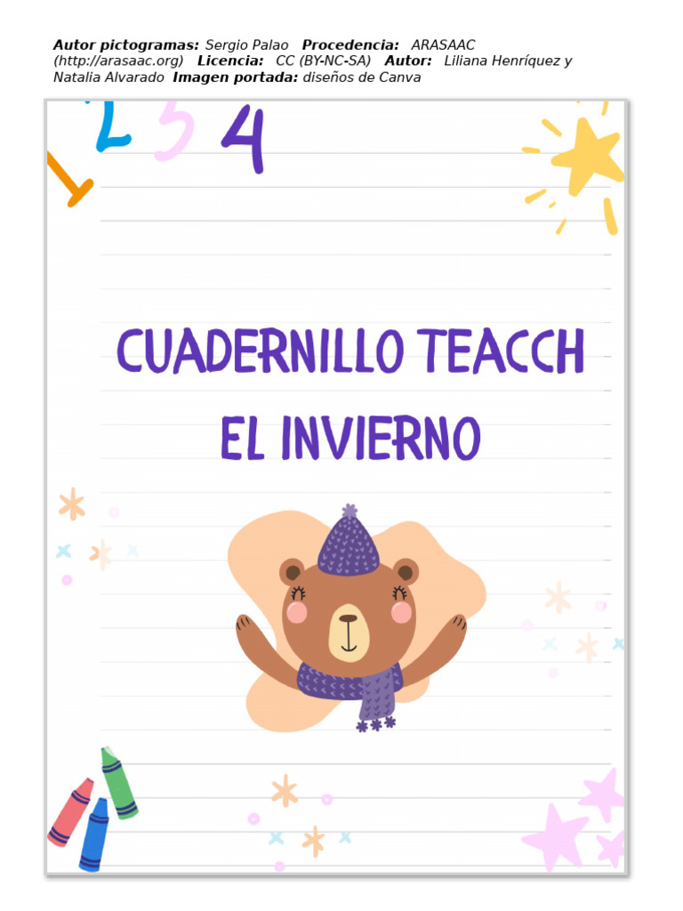 Cuaderno TEACCH El Invierno | PDF