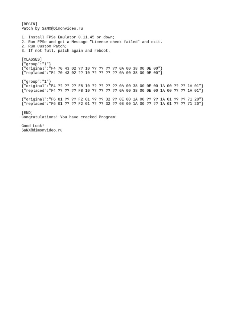 Patch - By.sanx Com - Emulator.fpse | PDF