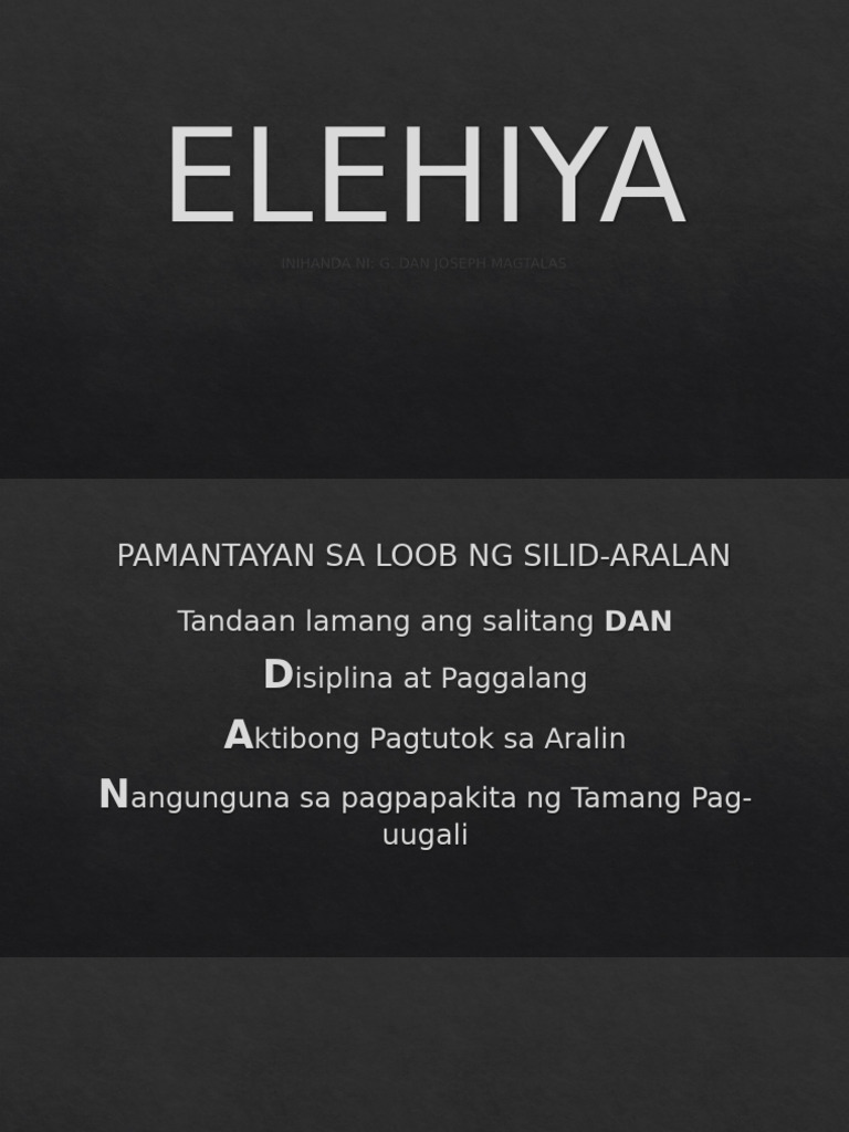 ELEHIYA Sa Kamatayan Ni Kuya | PDF
