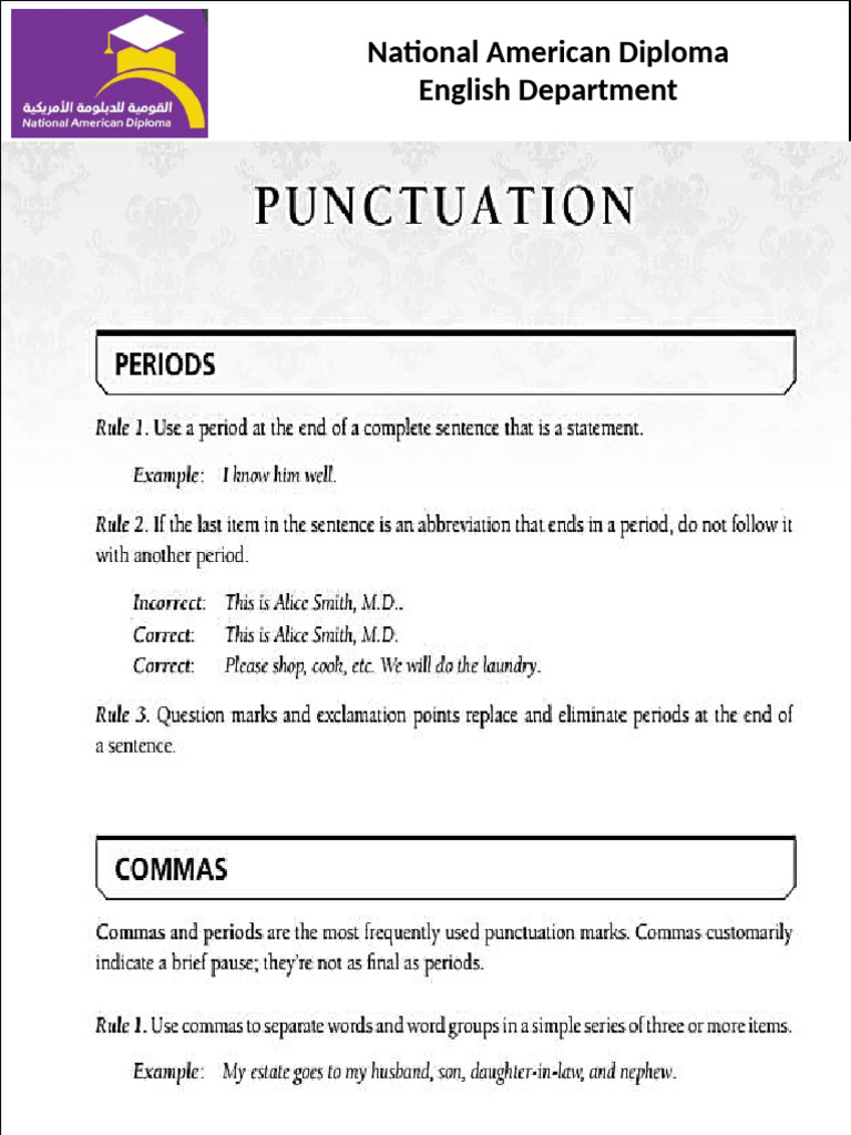 Punctuation | PDF