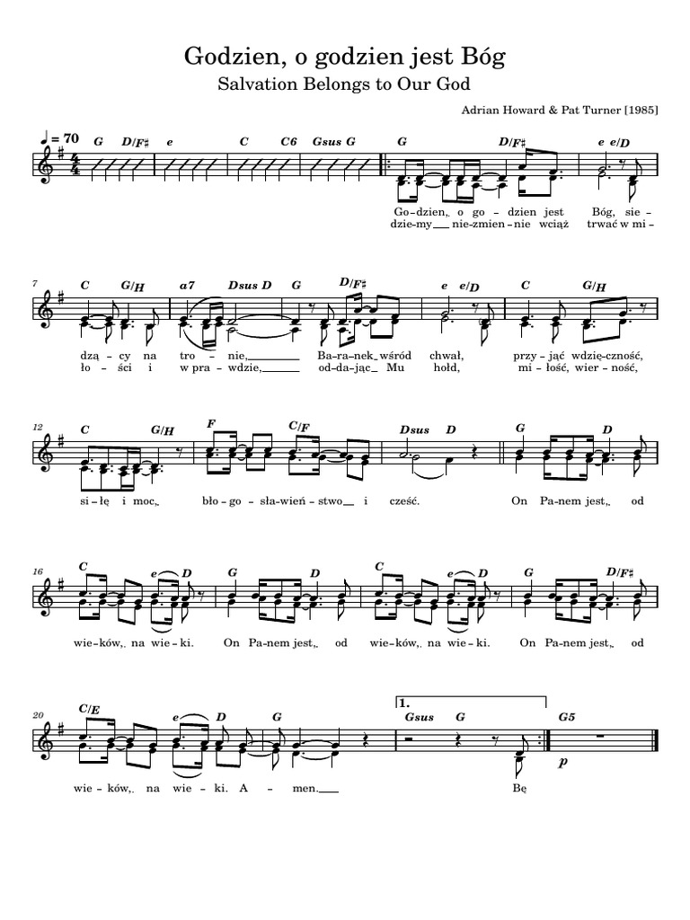 Godzien, o godzien jest Bóg (Salvation Belongs to Our God) – Adrian ...